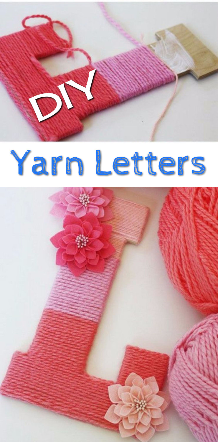 DIY Yarn Letters Easy Yarn Wrapped Letters For Decorative Lettering 