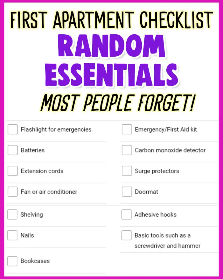 First College Apartment Checklists, Essentials & Printables For 2023