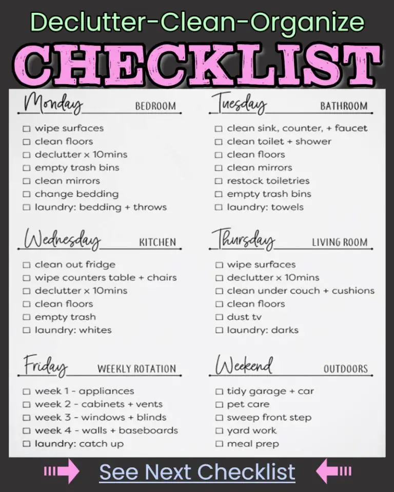 Declutter Your Home Checklists & Task Lists-Printables For 2023