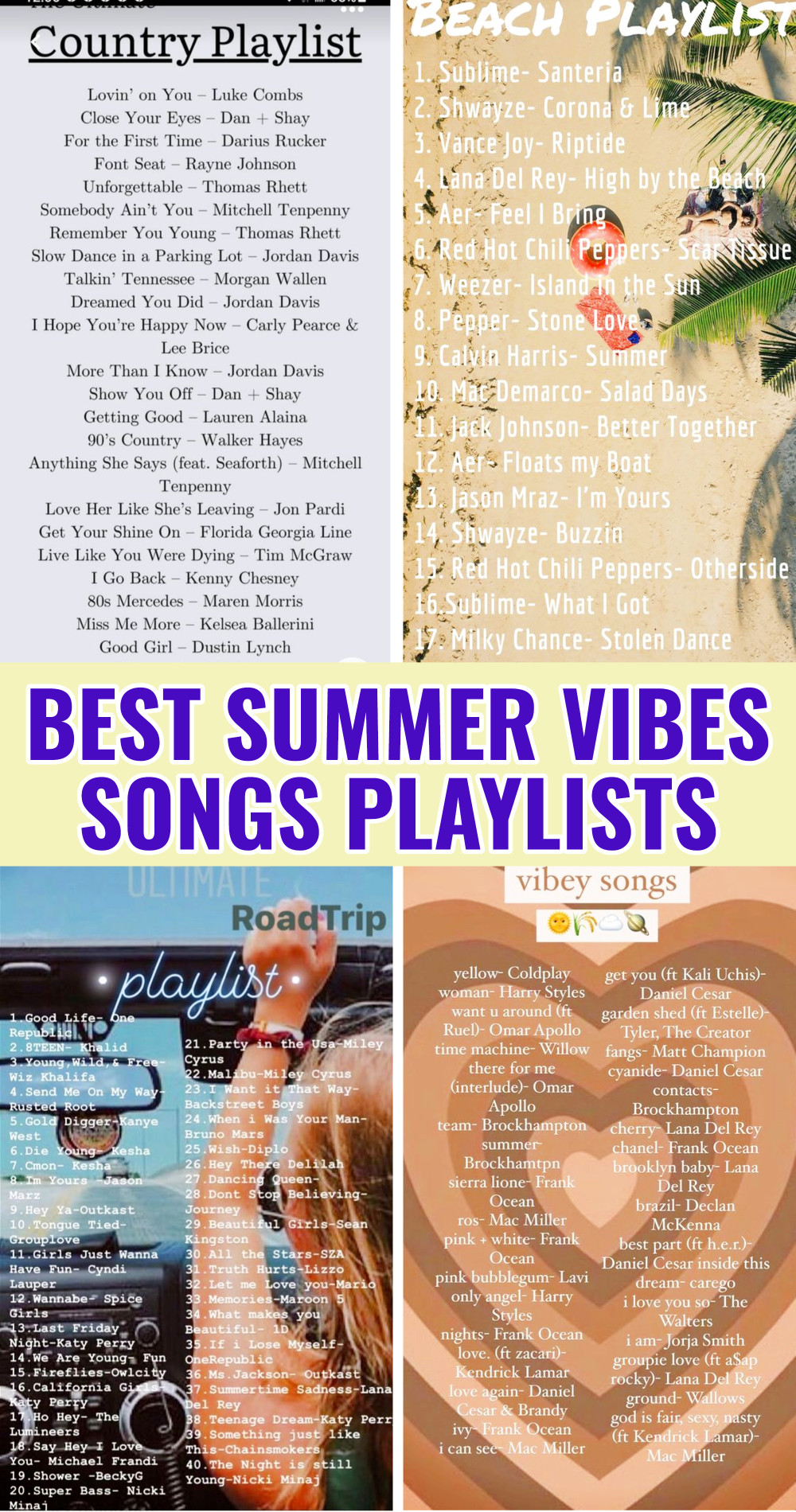 The Best Summer Vibes Playlists, Bucket List Ideas and Quotes For The ...