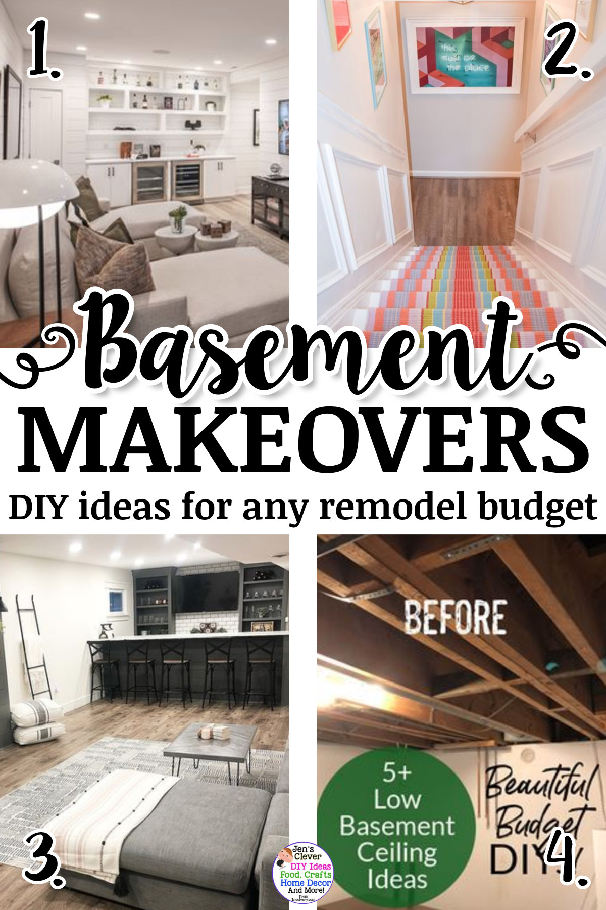 Basement Remodels - 37 Small Unfinished Basement Makeover Ideas on a Budget