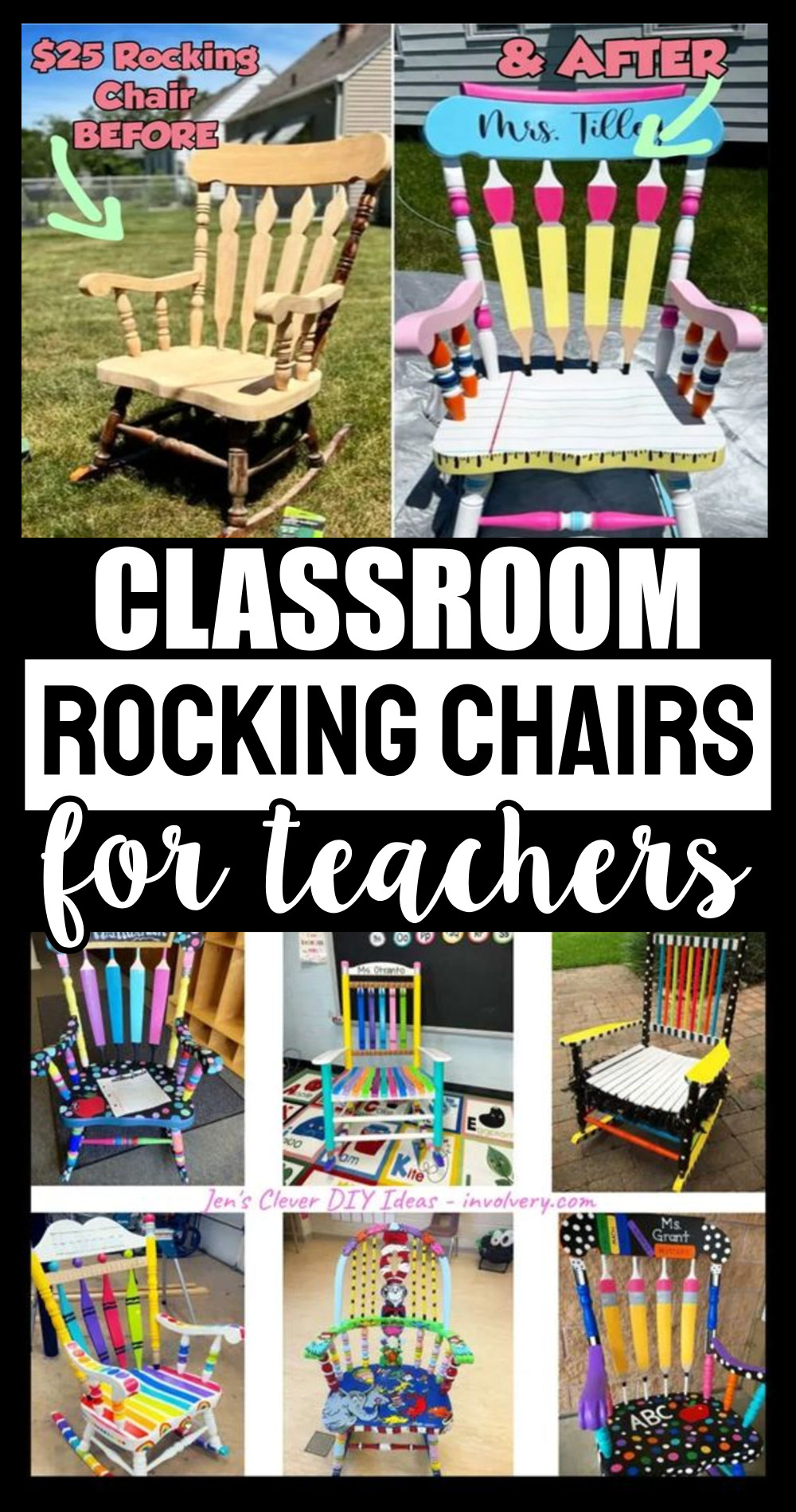 Classroom Rocking Chairs - Yard Sale Rocking Chair To Painted DIY ...
