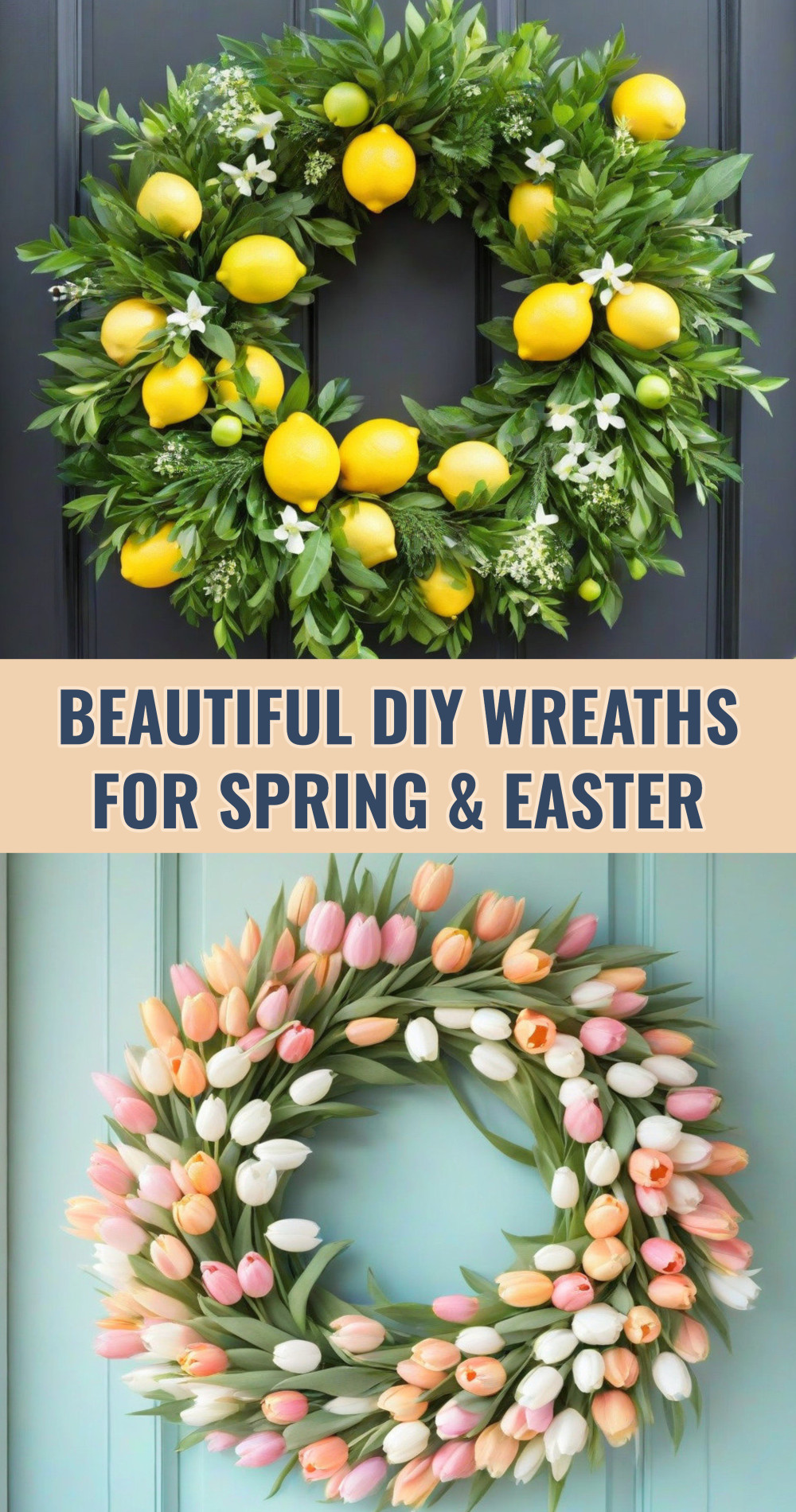 DIY Spring Wreath Ideas - Simple Spring and Easter Door Wreaths To Make ...