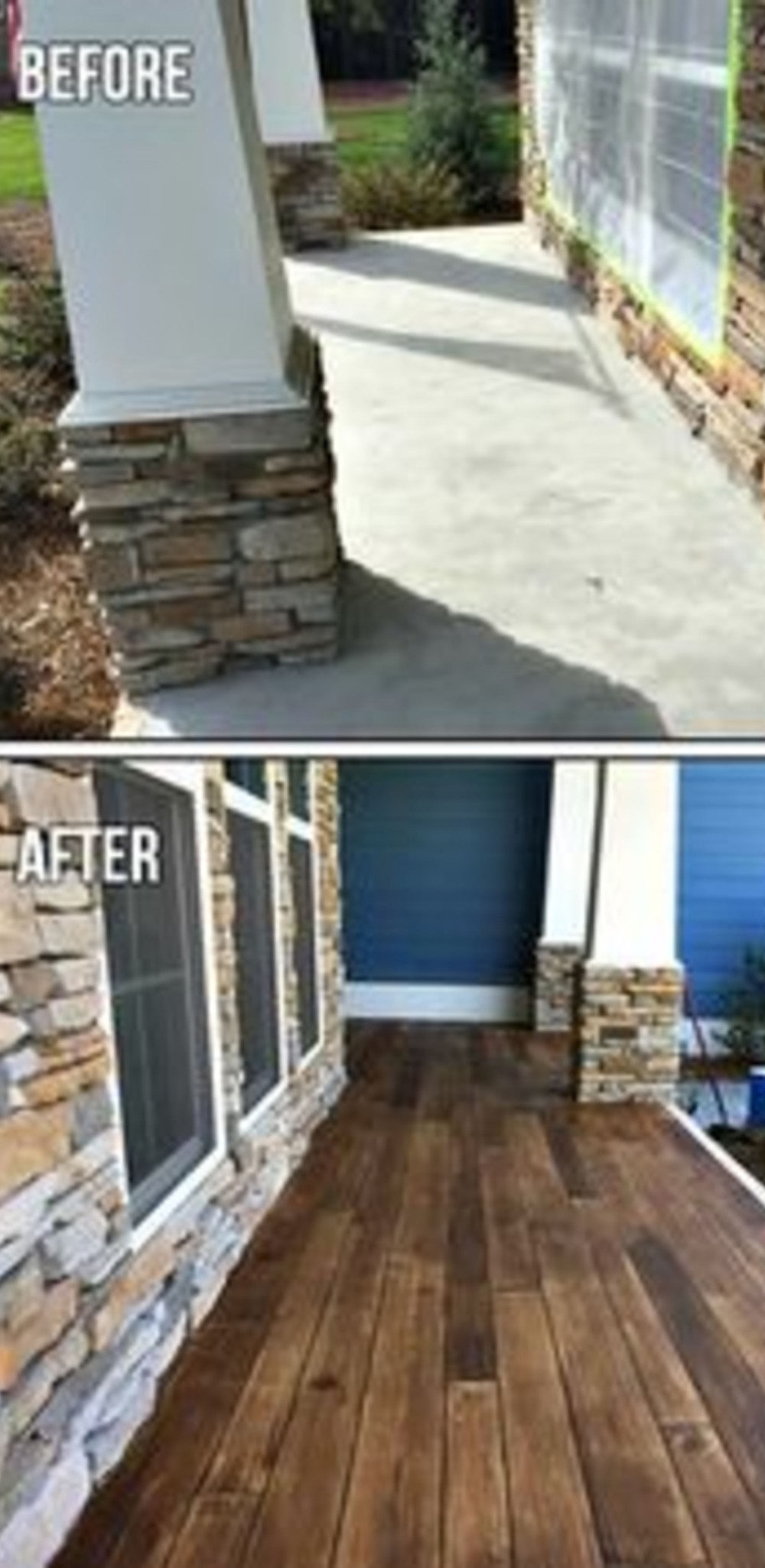 Ugly Concrete Patio and Porch Floor Makeover Ideas, Tips & Before/After ...
