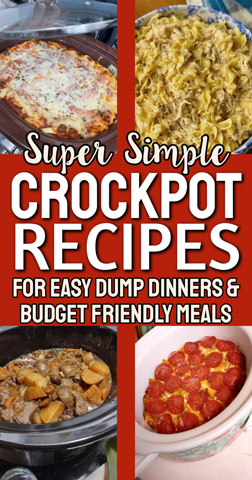 Crockpot Dump Dinners - 3 Ingredient Dump and Go Meals For EASY Crock Pot Cooking
