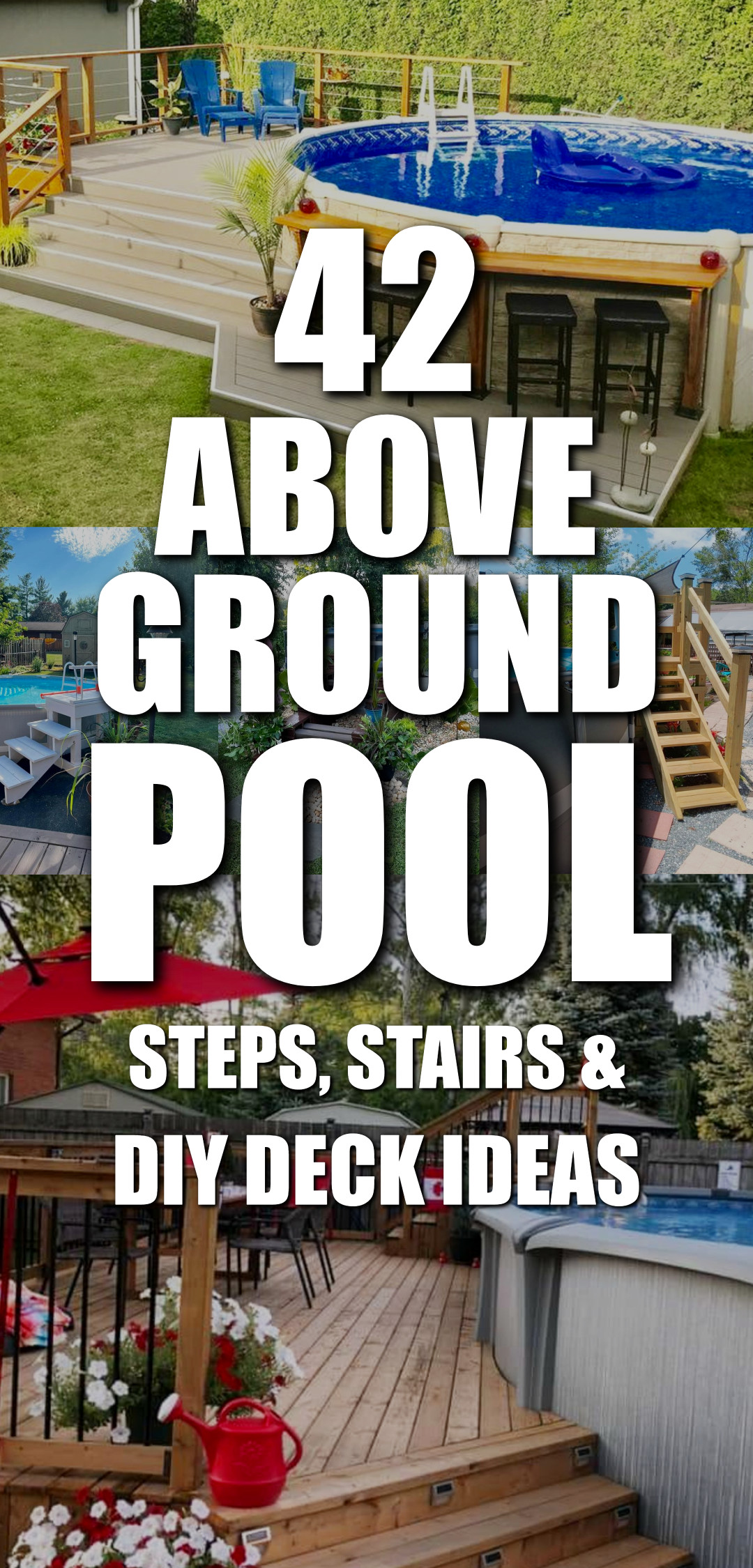 42 Above Ground Pool Steps, DIY Ladder Stairs and Deck Ideas