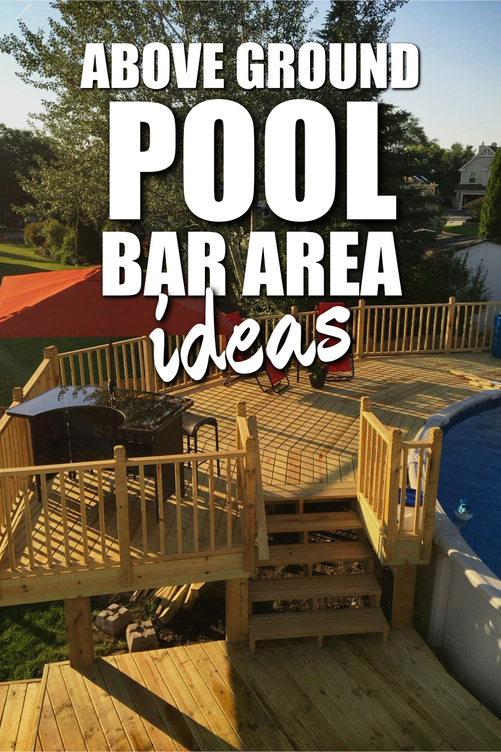 42 Above Ground Pool Steps, DIY Ladder Stairs and Deck Ideas