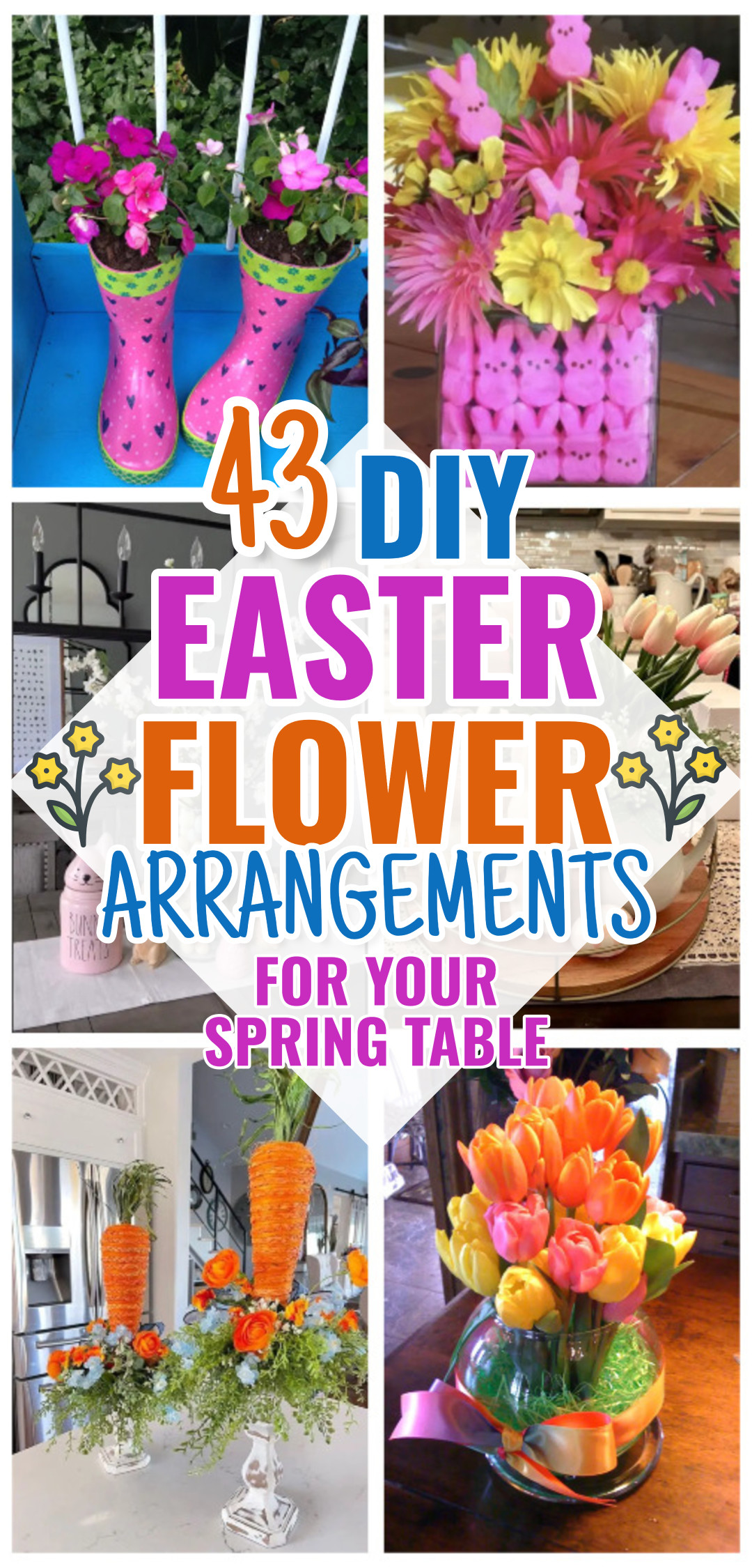 43 Easter Flower Arrangements To DIY For Your Spring Holiday Table Decor