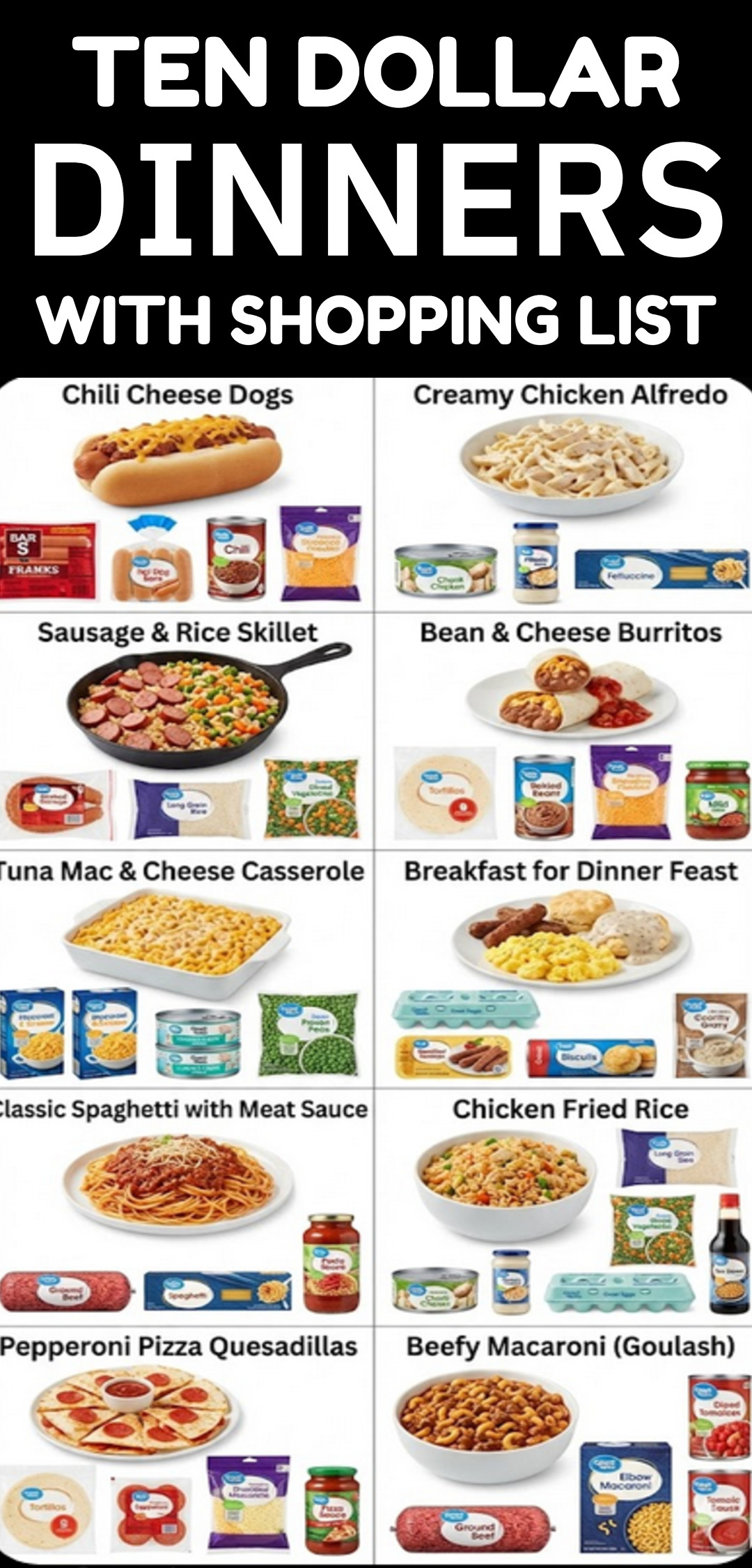 Ten Cost Effective Meals To Make Under $10 (thrifty mom dinner recipes!)